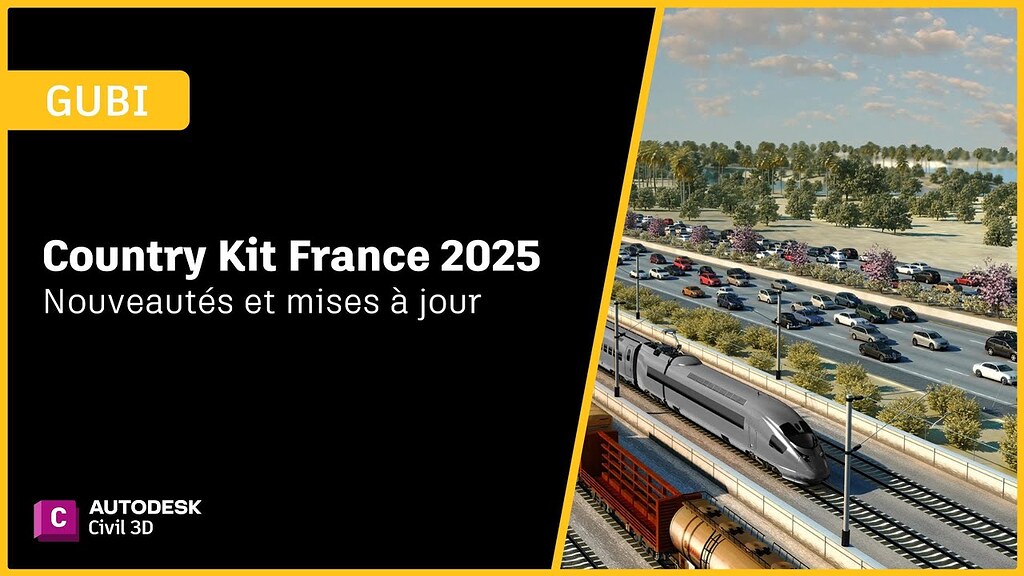 Le 𝐂𝐨𝐮𝐧𝐭𝐫𝐲 𝐊𝐢𝐭 𝟐𝟎𝟐𝟓 pour Civil 3D 2025 est disponible - Civil 3D ...