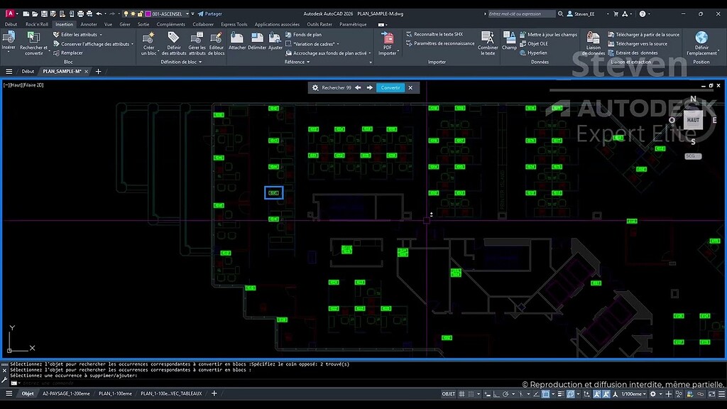 AutoCAD 2026–RECHERCHER ET CONVERTIR (RECHERCHERBLOC) : convertir vos ...