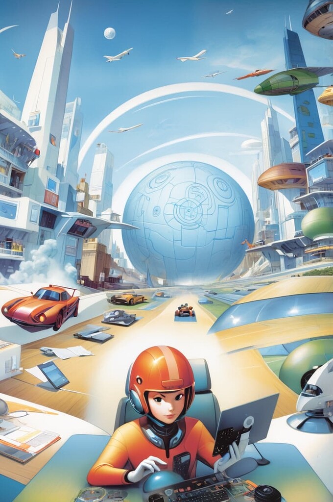 Dans le style du fameux poster AutoCAD R13 - Vos images IA - Dessein-Tech