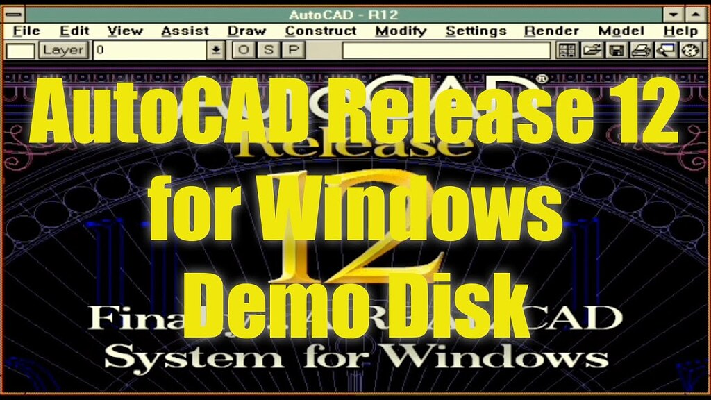 RetroCAD: AutoCAD Release 12 for Windows Demo Disk - Musée - Dessein-Tech
