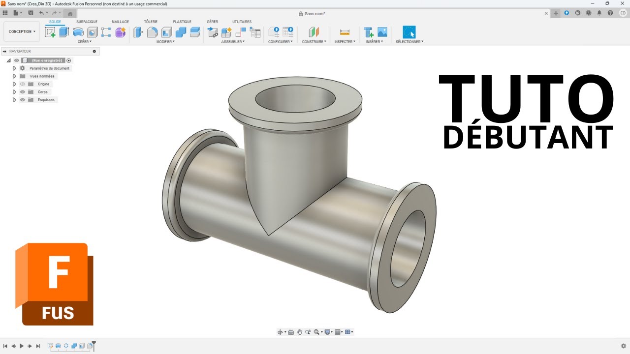 FUSION - Exercice facile pour bien débuter (Tutoriel Débutant n°2) - Tutoriels Fusion - Dessein-Tech